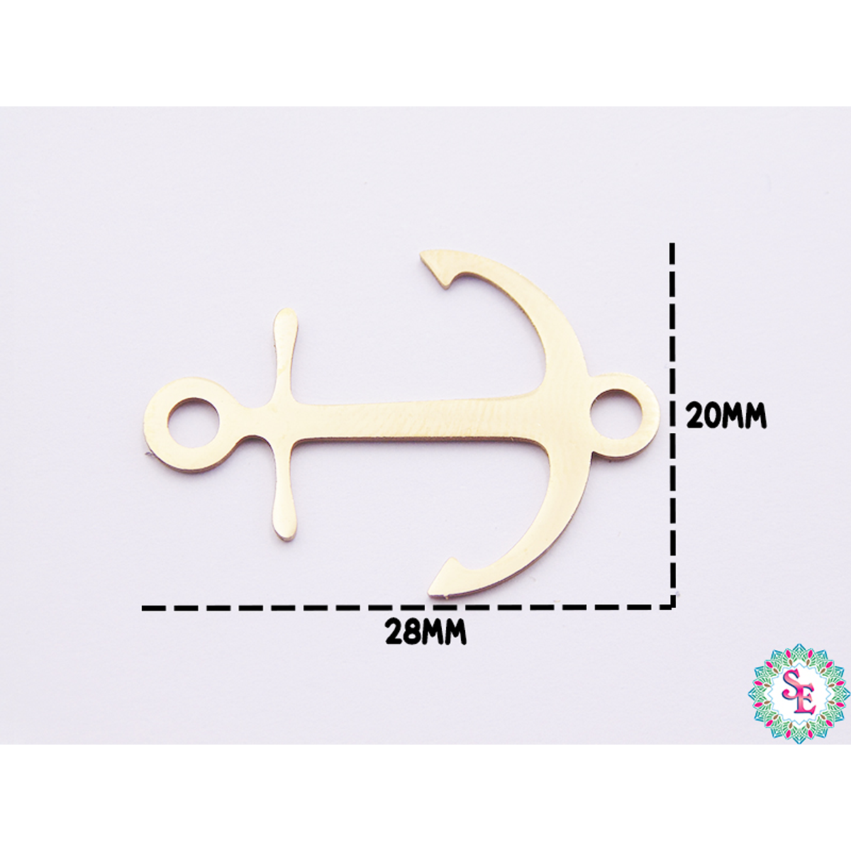 ACERO DORADO TERMINAL ANCLA 28*20MM