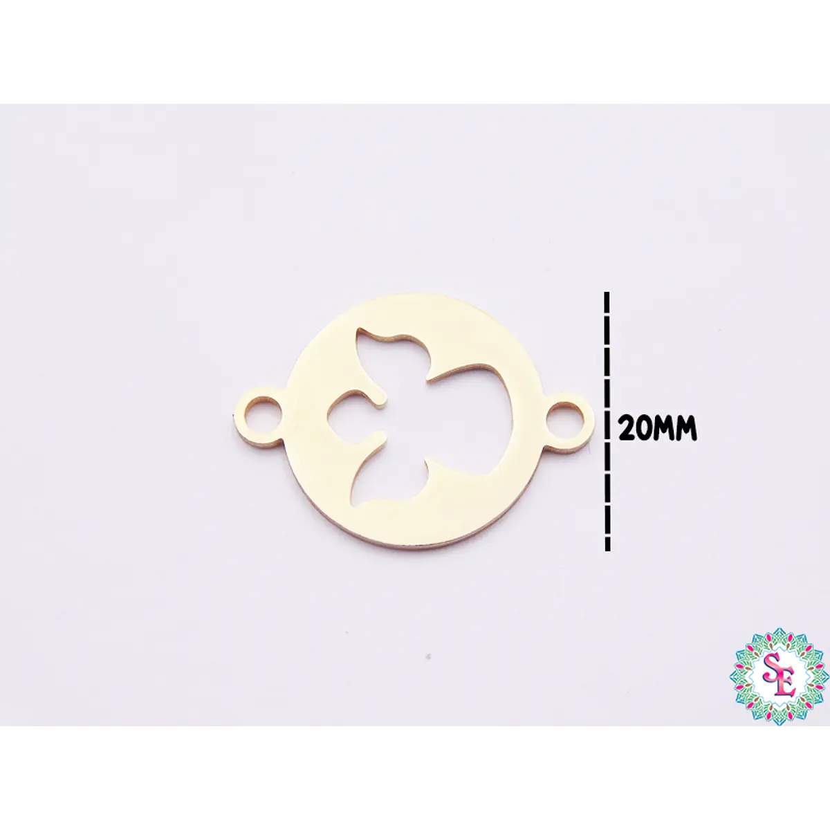 GOLDEN STEEL ROUND TERMINAL ANGEL 20MM X UNIT
