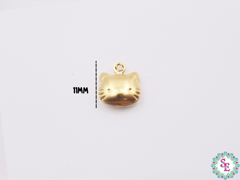 GOLDEN STEEL HELLO KITTY PENDANT 11MM X UNIT