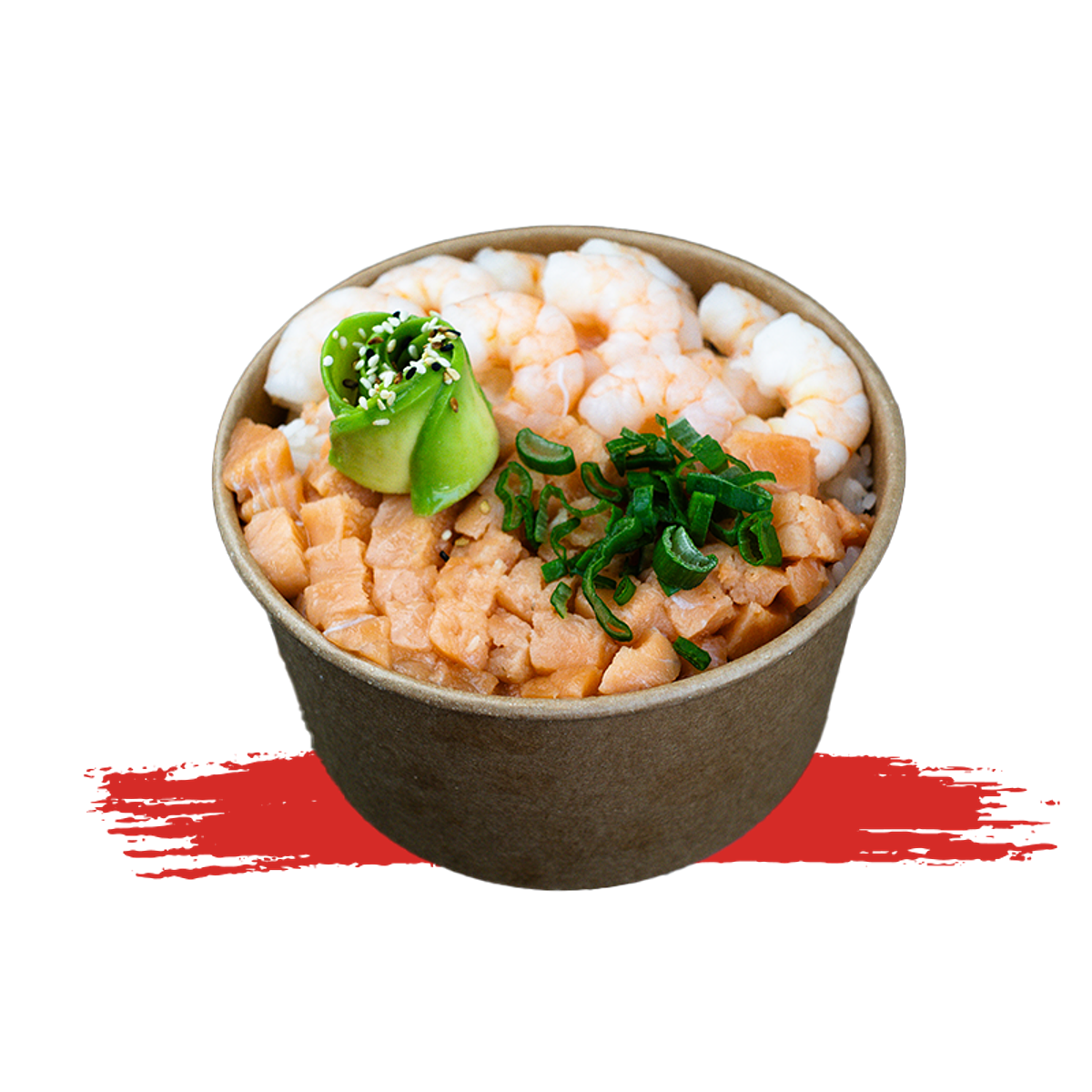 SUSHI AL PLATO - GOHAN ARROZ + SALMÓN + CAMARÓN + PALTA + S