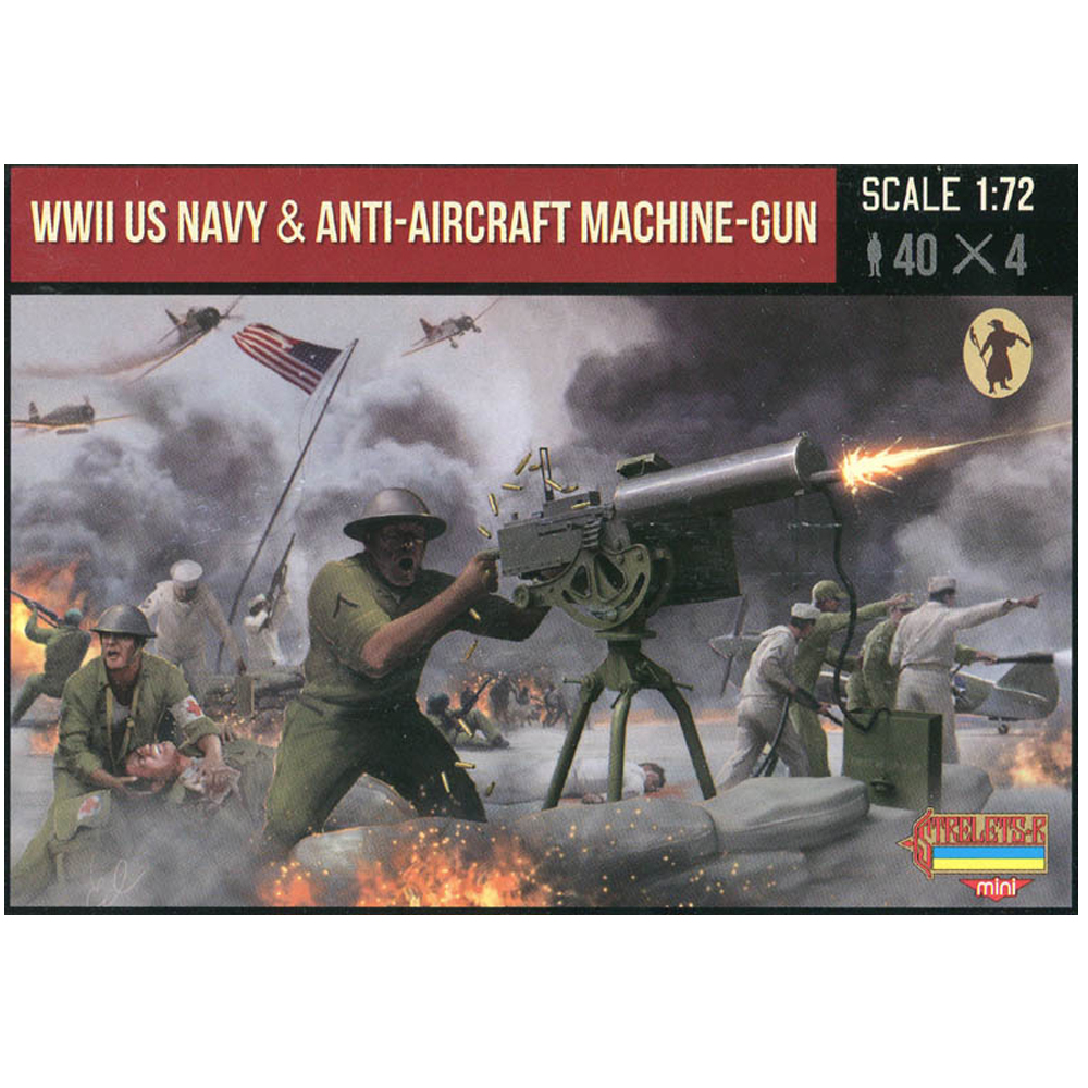 WWII US Navy With Anti-Aircraft Machine-Gun M112