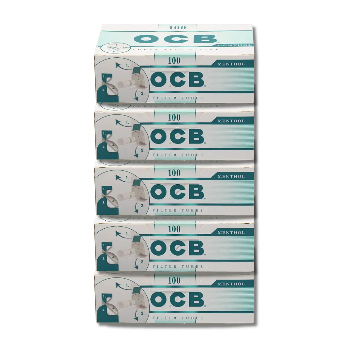 DISPLAY TUBOS OCB MENTHOL 5 UNIDADES