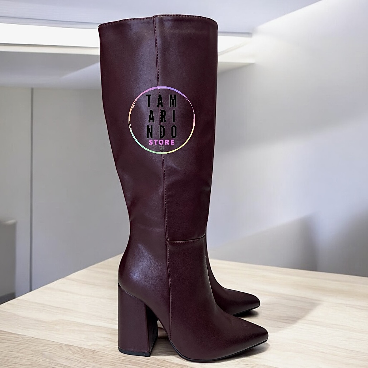 BOTAS LARGAS ECO CUERO BURDEOS Y05 | Tamarindo Store