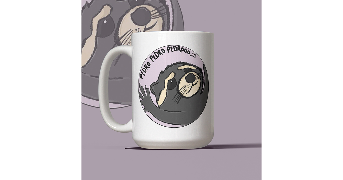 Taza Meme Viral del Mapache con Canción Pedro | Divertida