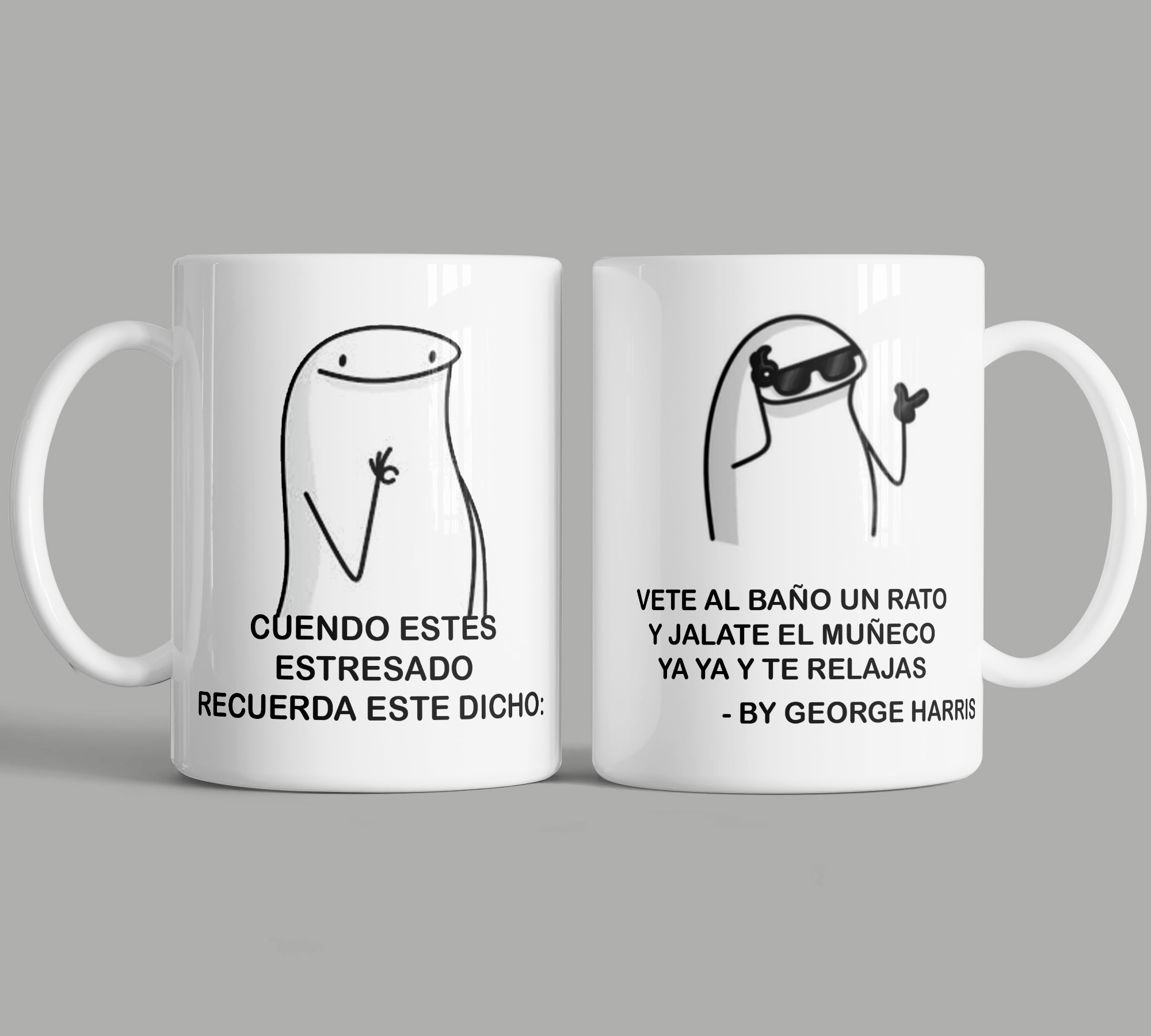 🧸 Tazón Meme George Harry – Jálate el Muñeco y te Relajas