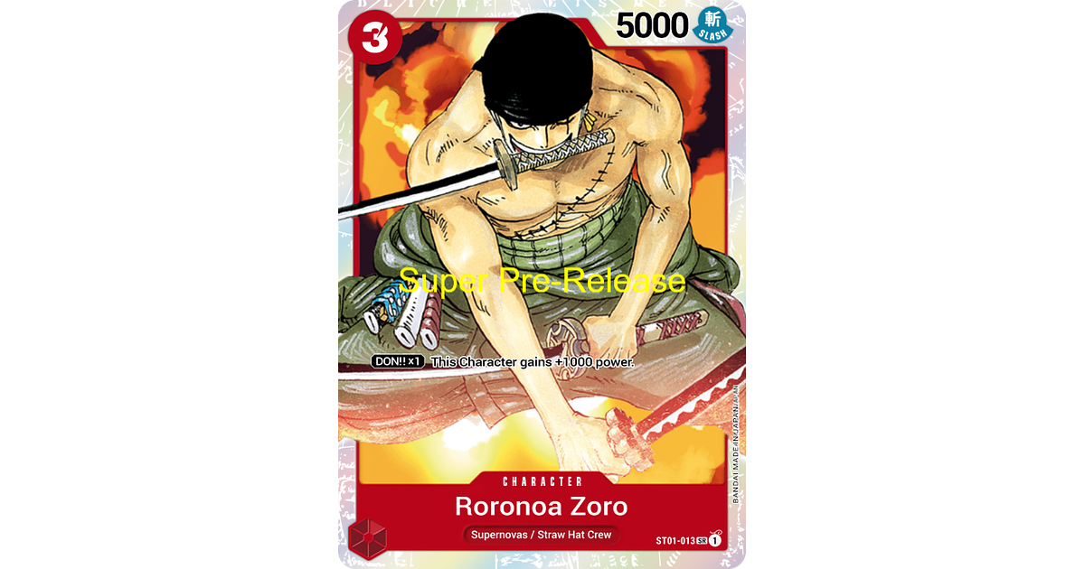 Roronoa Zoro (ST01-013) - Super-Pre-Release