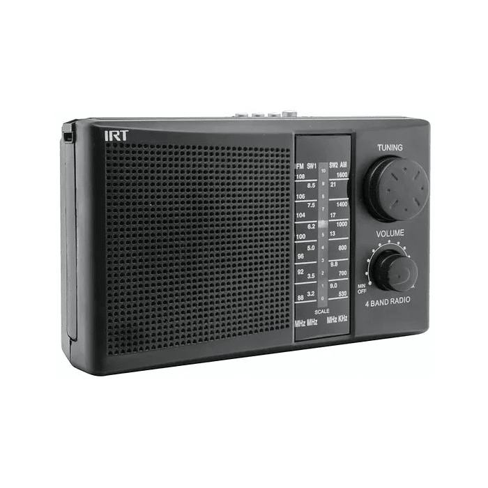 Radio Portatil IRT Fm/am/tv/sw 4 bandas negra
