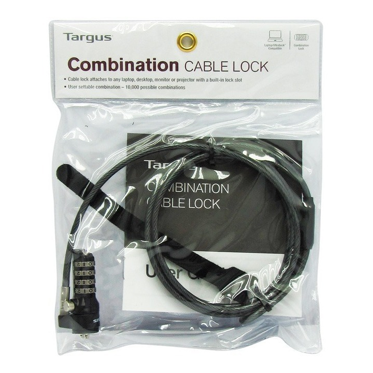 Cable Piola Seguridad Targus Defcon® T-Lock Combo