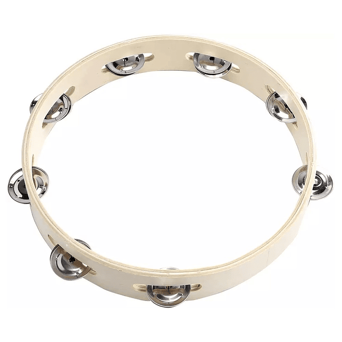 Pandero Madera 10 Pulgadas Sonajas Metal