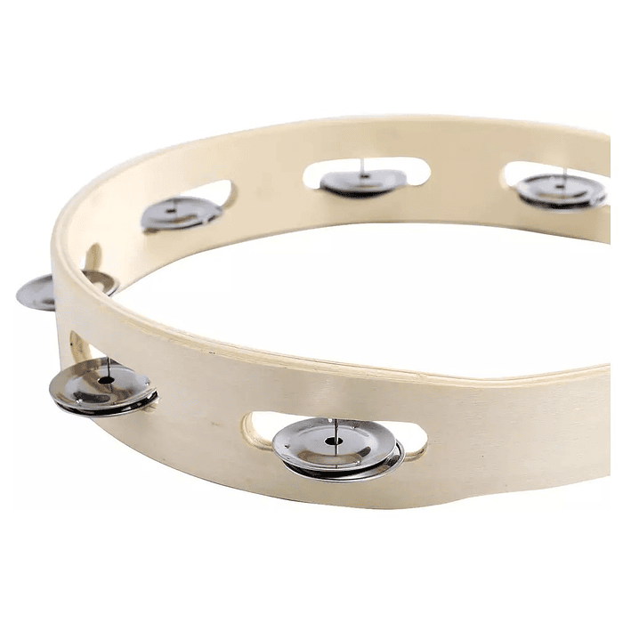 Pandero Madera 10 Pulgadas Sonajas Metal
