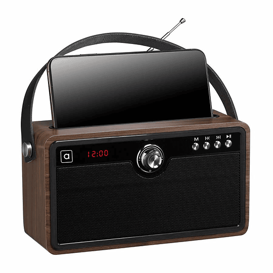 Parlante Portatil Bluetooth Madera Audiolab