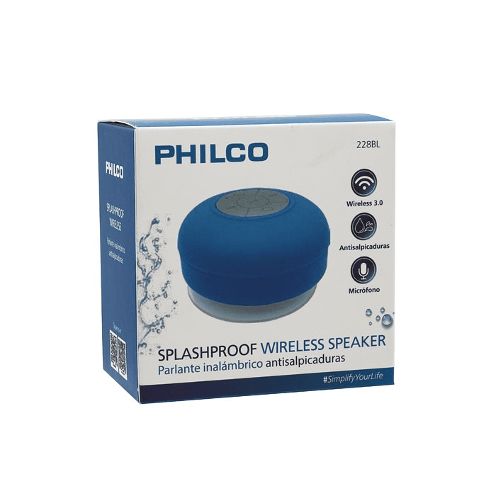 Parlante Ducha Inalambrico Philco Azul