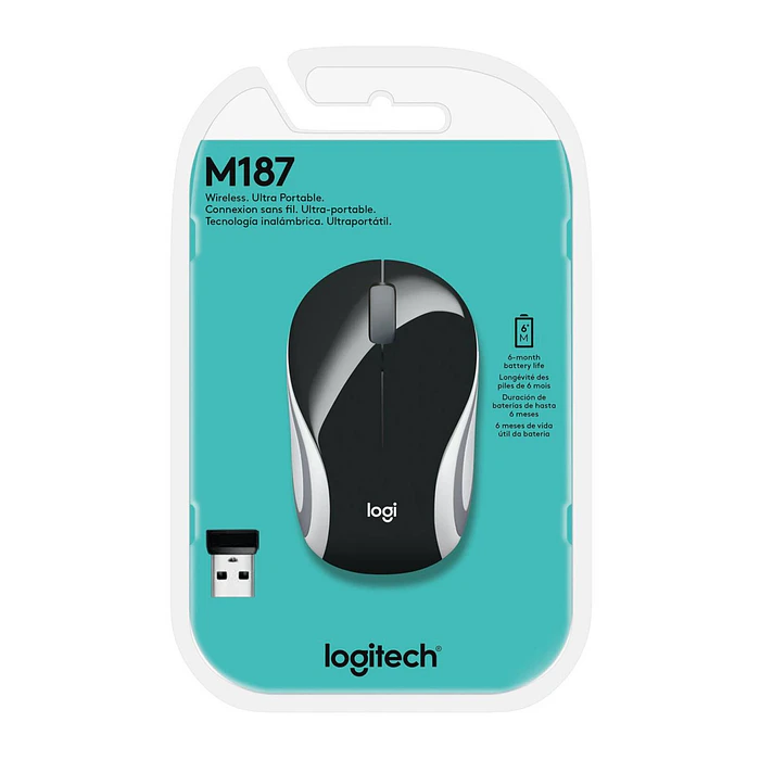 Mouse Inalambrico Logitech M187 Negro