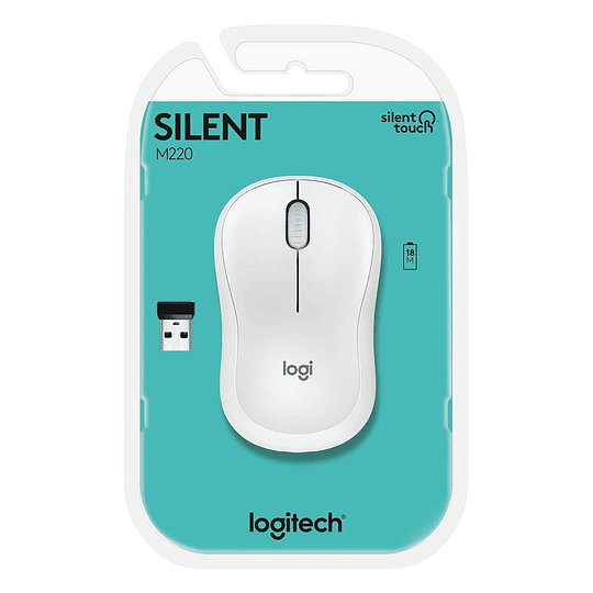 Mouse Inalambrico Logitech M220 Silent Blanco