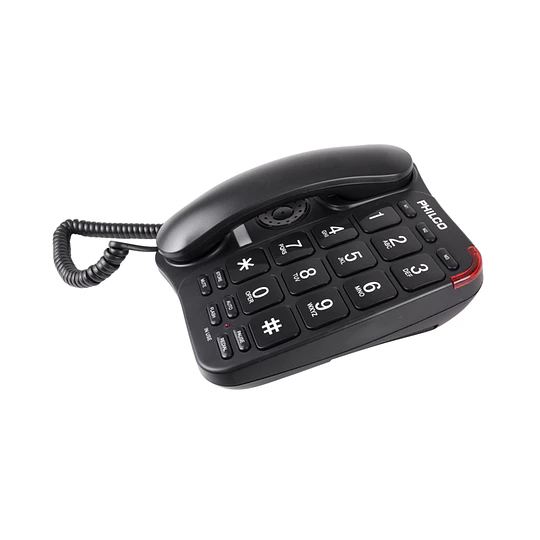 Telefono Fijo Philco Números Grandes Negro