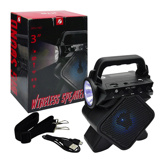Mini Parlante Bt Portatil con Linterna Led