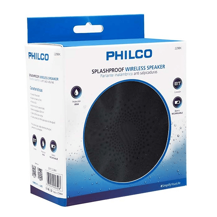 Parlante Ducha Philco Inalambrico 229BK Negro