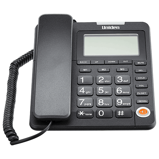 Telefono Fijo Uniden Negro AS7408 Con Visor