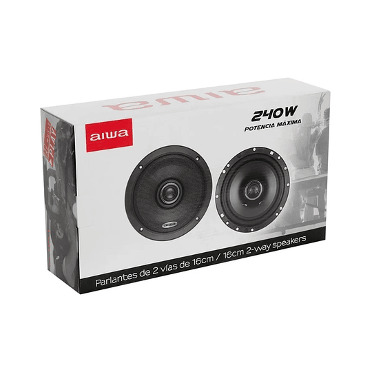 Parlantes Auto Aiwa 16cm 2 Vías 240 Watts Aws-1665p