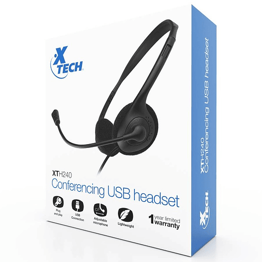 Auricular Headset Usb Conferencias XTech XTH-240