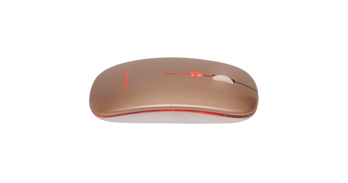 Mouse Slim Dual Inalámbrico Tecmaster Recargable Rosa