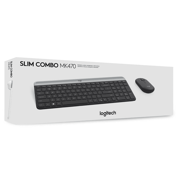 Kit Teclado y Mouse Inalámbrico Logitech MK470 Slim Combo
