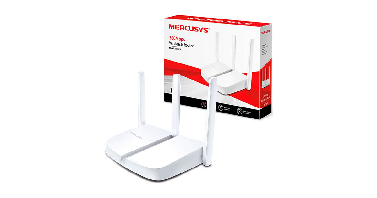 Router Wifi Inalambrico 300mbps Mercusys 3 Antenas