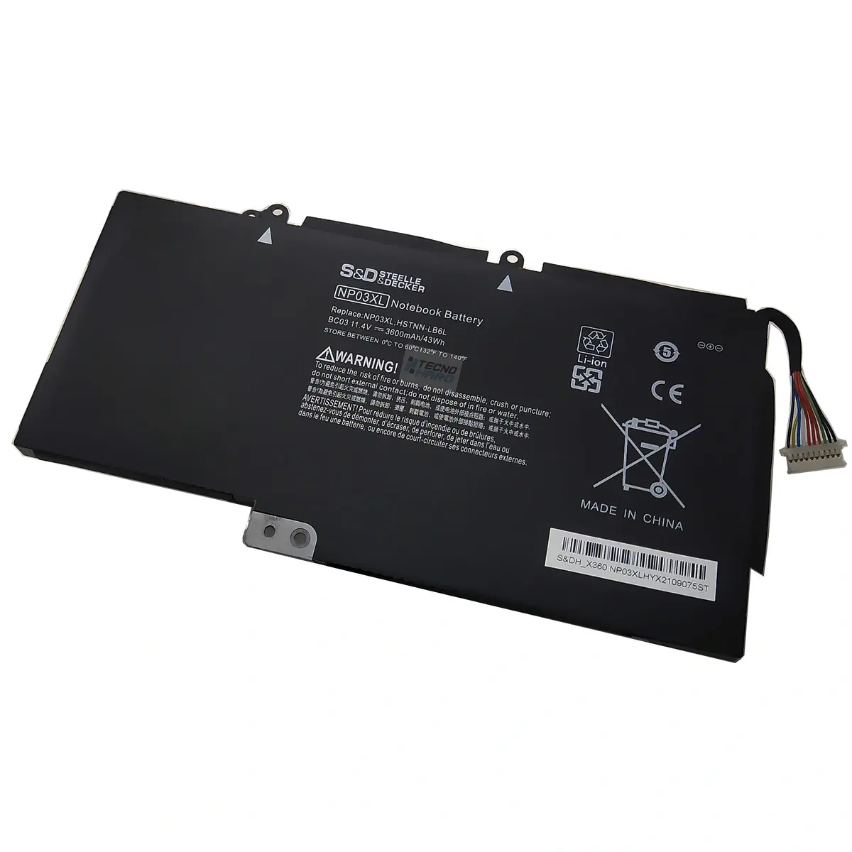 BATERÍA NP03XL PARA HP X360 13-A 15-U SERIES Steelle