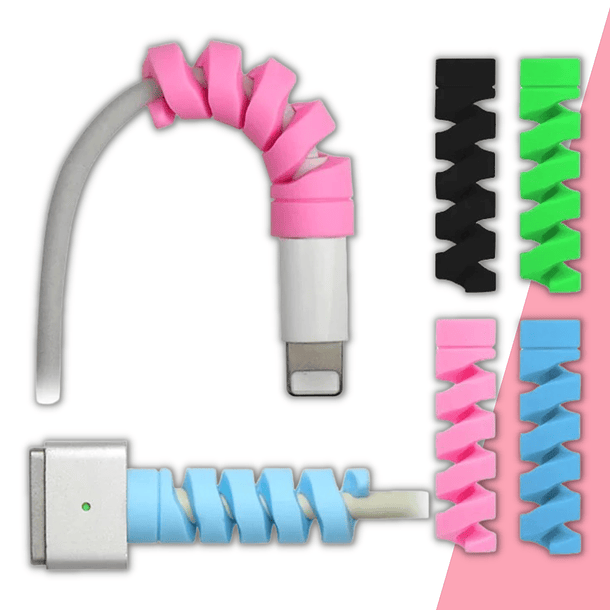 Par de Protector de Cable Espiral -COLORES-