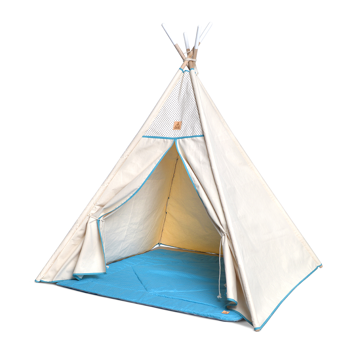 CARPA TIPI (TEEPEE) MODELO CELESTE ESTRELLAS