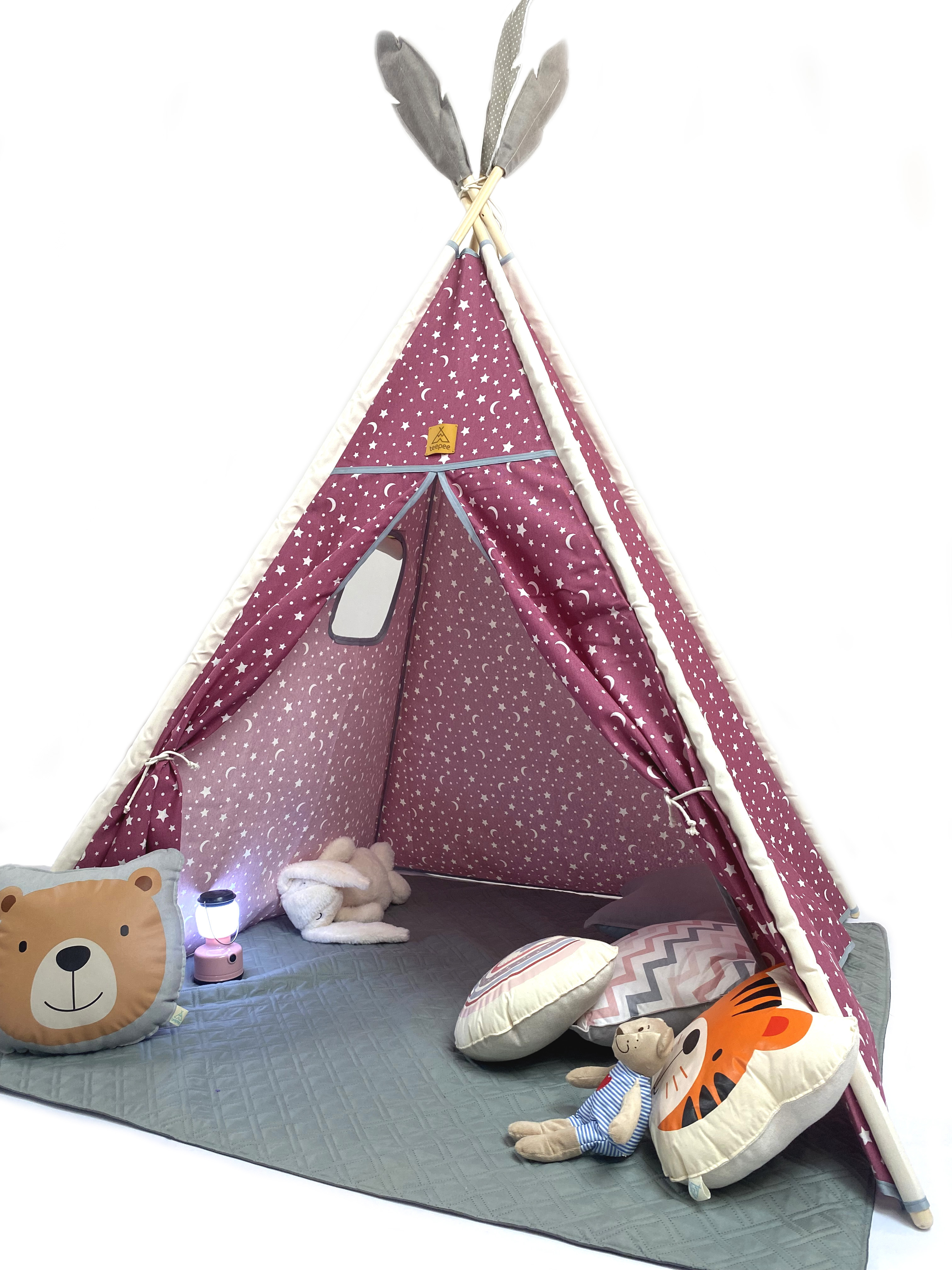 CARPA TEEPEE (TIPI) MODELO HARU + PLAYMAT + BOLSO DE TRANSP