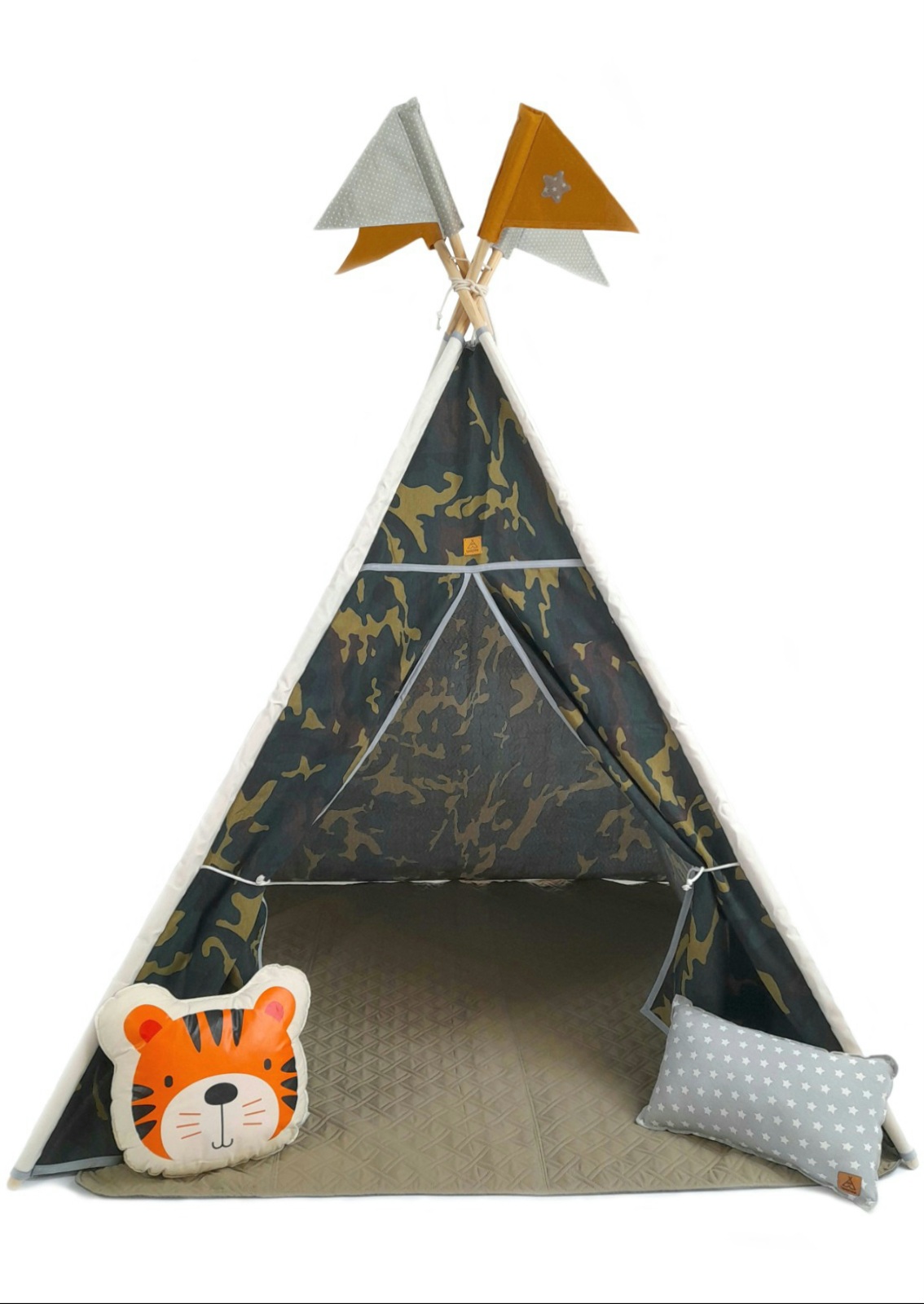 CARPA TEEPEE (TIPI) MODELO NEW CAMUFLAJE + PLAYMAT + BOLSO D