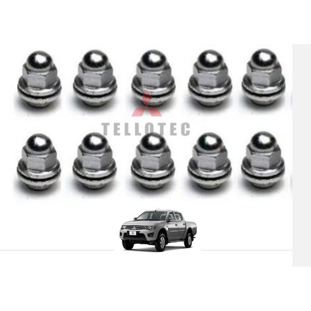 Juego (10) Tuercas De Rueda Mitsubishi L200 2007-2015 | Tellotec Repuestos Mitsubishi L200 ...