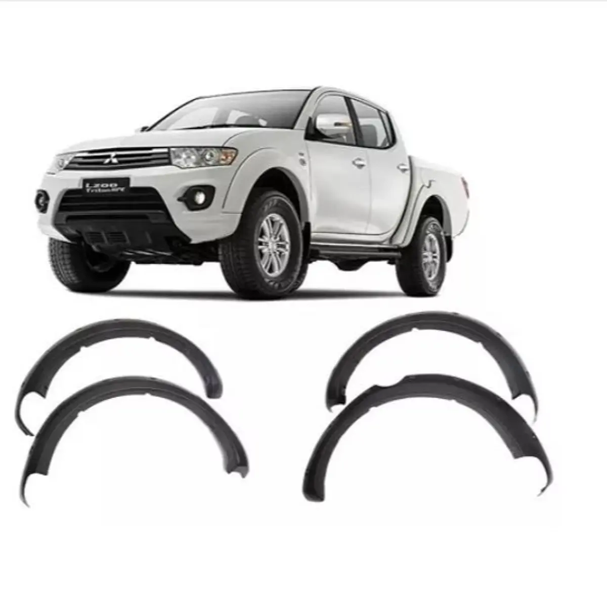 Extensiones Fender Negro/Militar Tapabarro Mitsubishi L200 2 ...