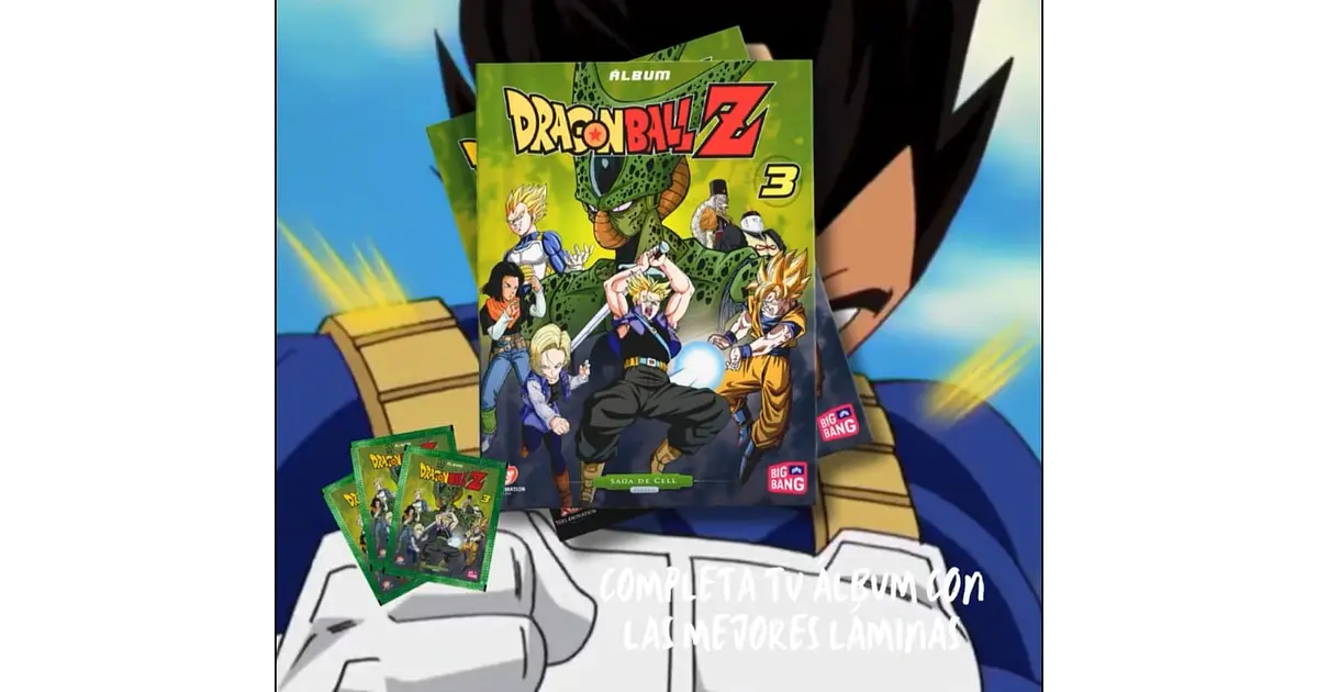 album dragon ball Z3 saga de cell tapa blanda 100 sobres