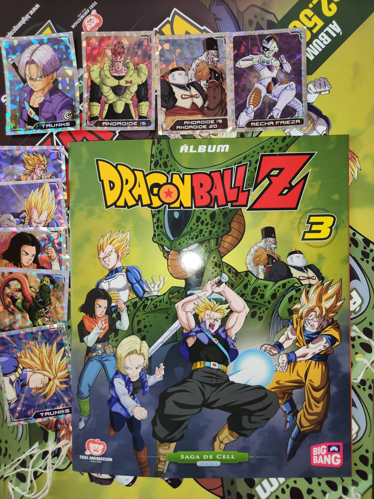 album dragon ball Z3 saga de cell tapa blanda a pegar