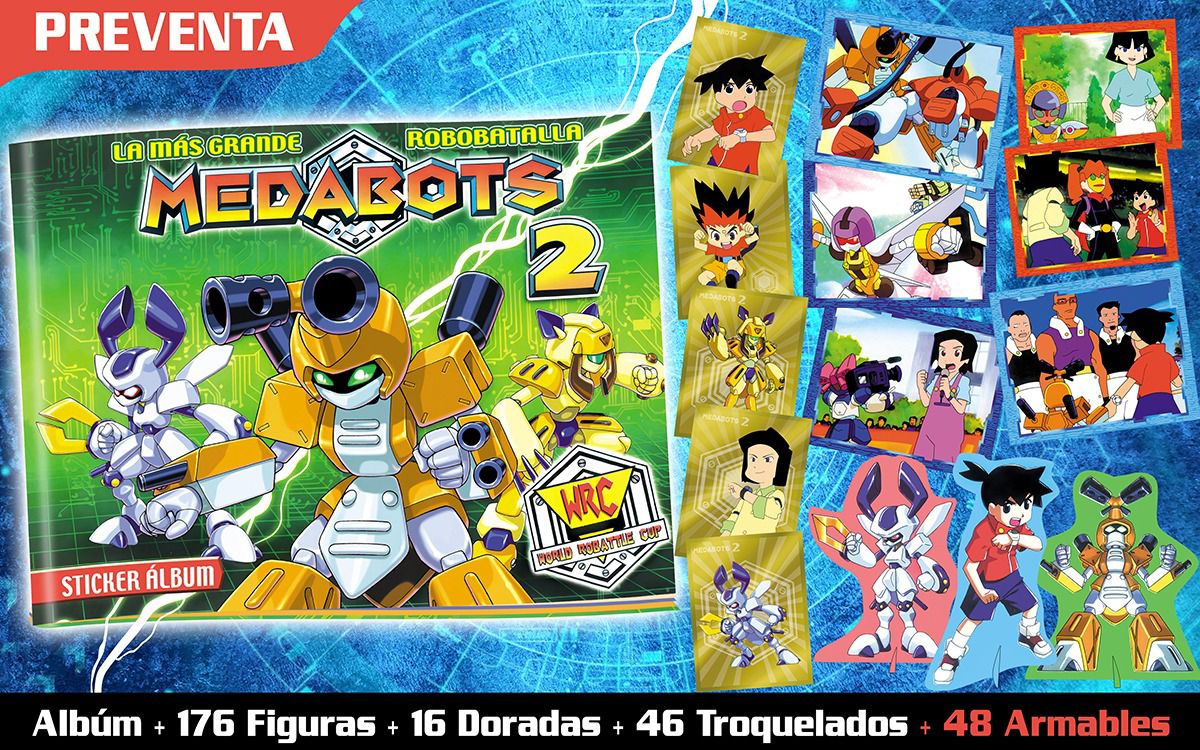 ALBUM MEDABOTS 2 + SET COMPLETO A PEGAR re