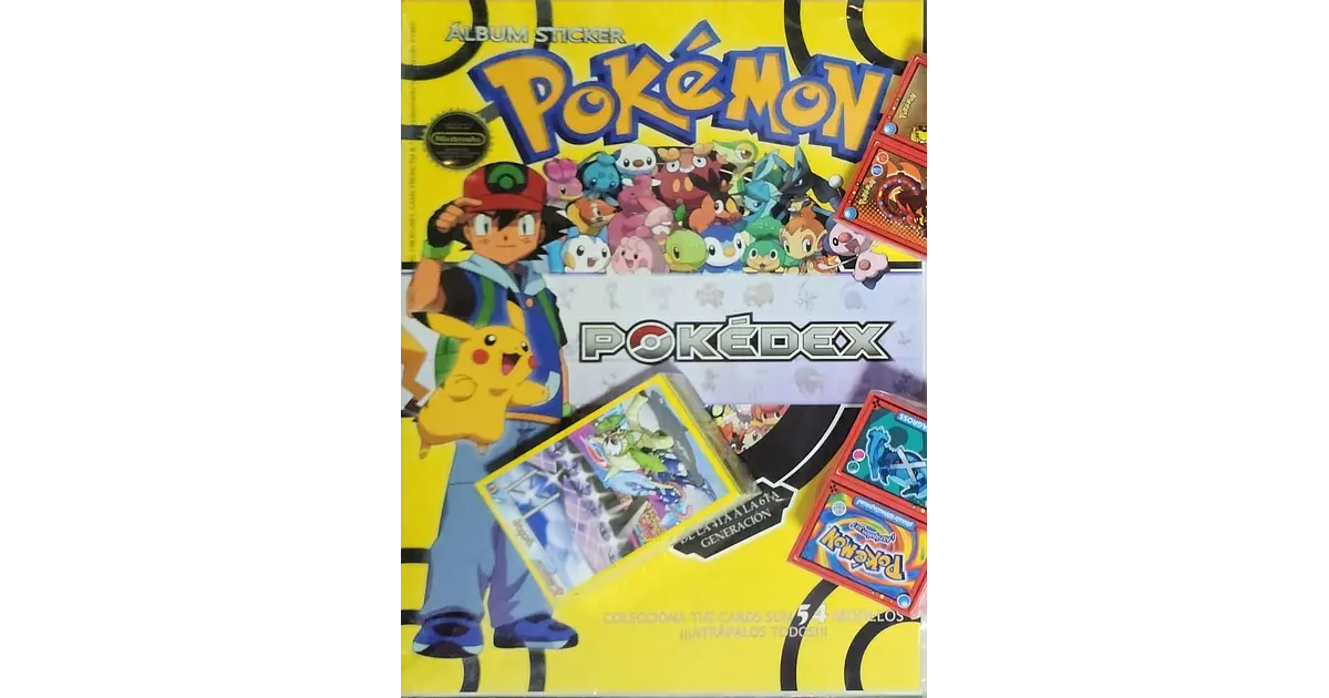 ALBUM POKEMON POKEDEX AMARILLO (4 A 6 GEN) + SET COMPLETO A