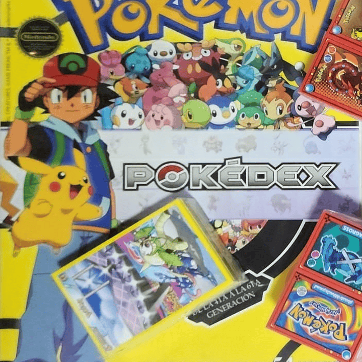 ALBUM POKEMON POKEDEX AMARILLO (4 A 6 GEN) + SET COMPLETO A