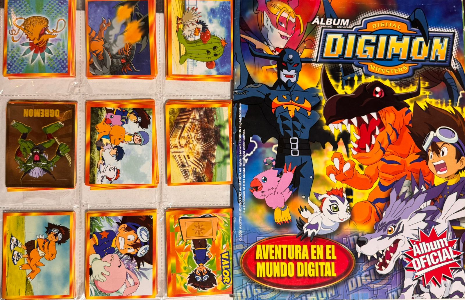 ALBUM DIGIMON 1 NAVARRETE + SET COMPLETO A PEGAR