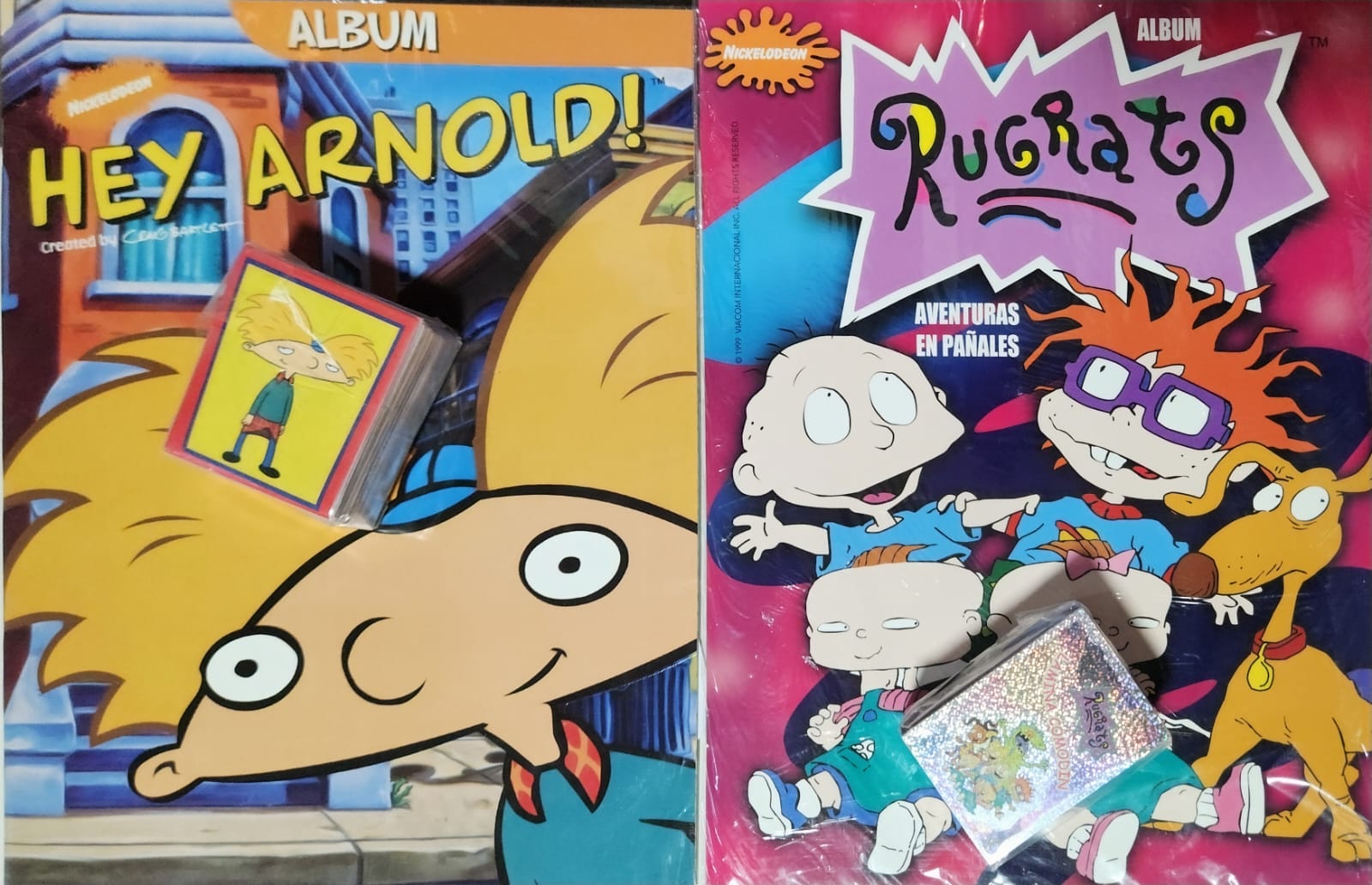 PACK ALBUM HEY ARNOLD + RUGRATS A PEGAR
