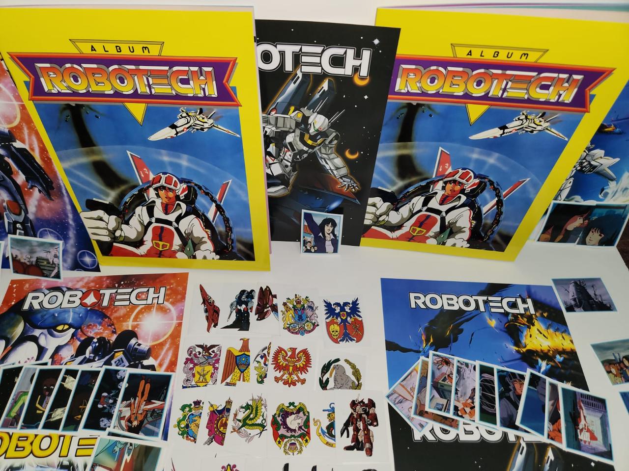 ALBUM ROBOTECH re + SET COMPLETO LAMINAS A PEGAR