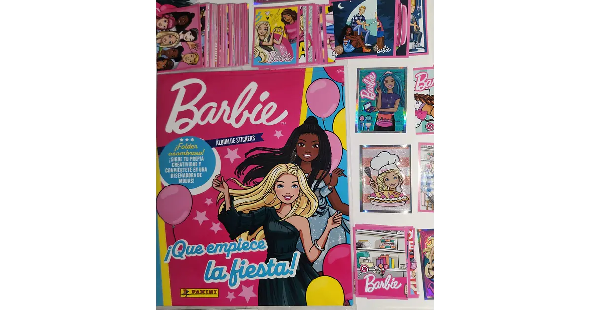 ALBUM BARBIE PANINI + SET COMPLETO DE LAMINAS