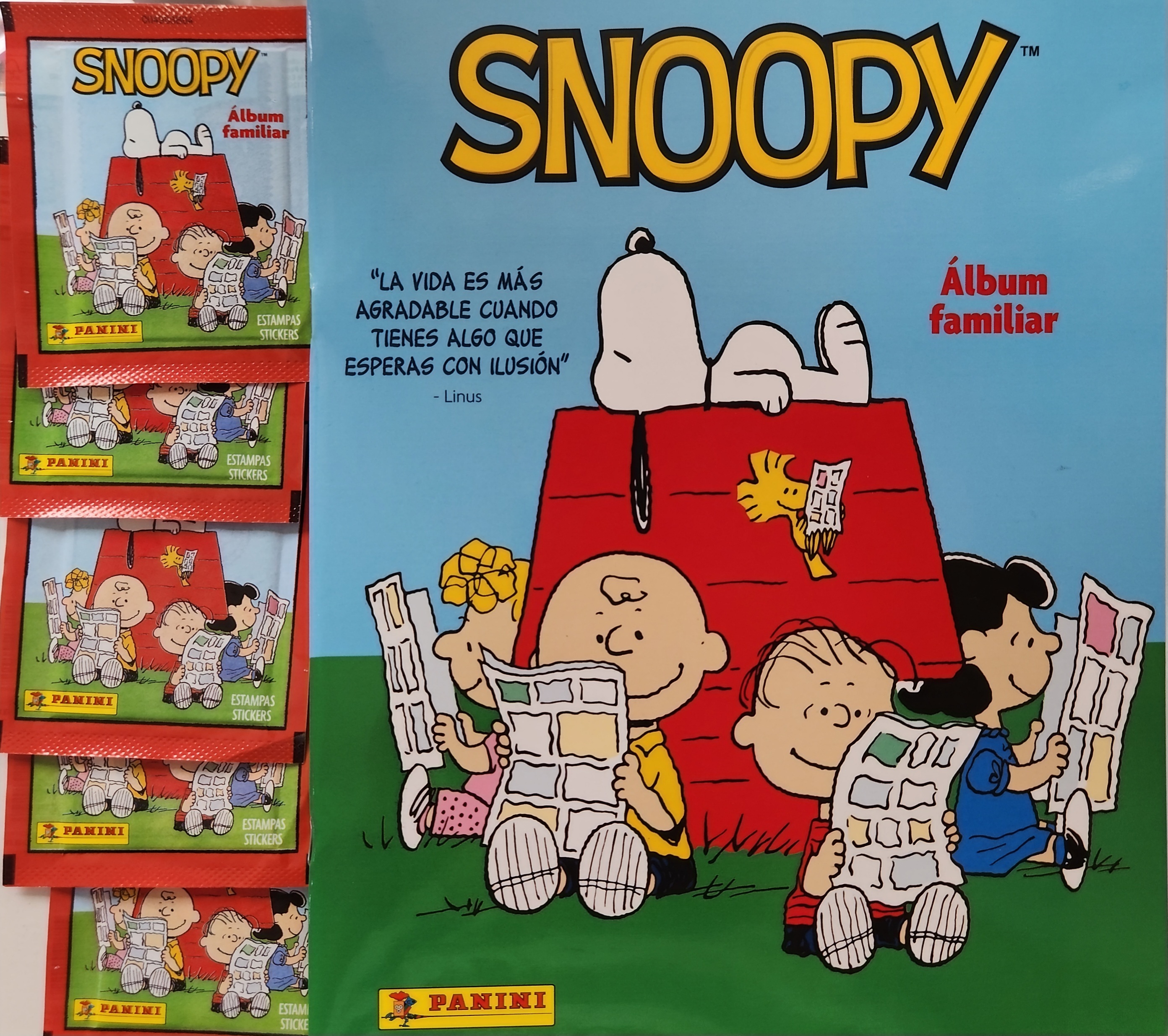 Album snoopy panini mas caja 50 sobres