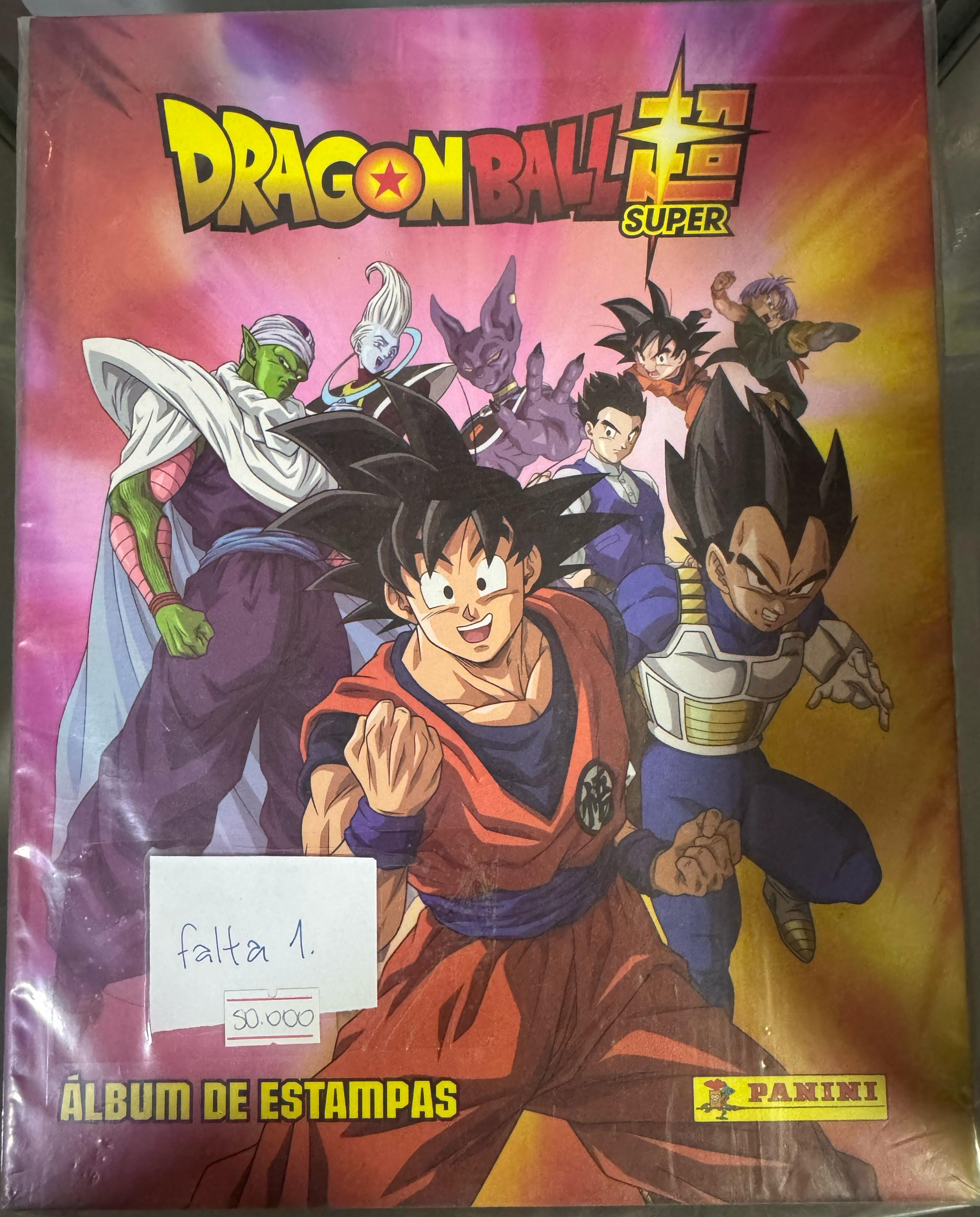 ALBUM DRAGON BALL SUPER PANINI TAPA DURA (COMPLETO PEGADO SO