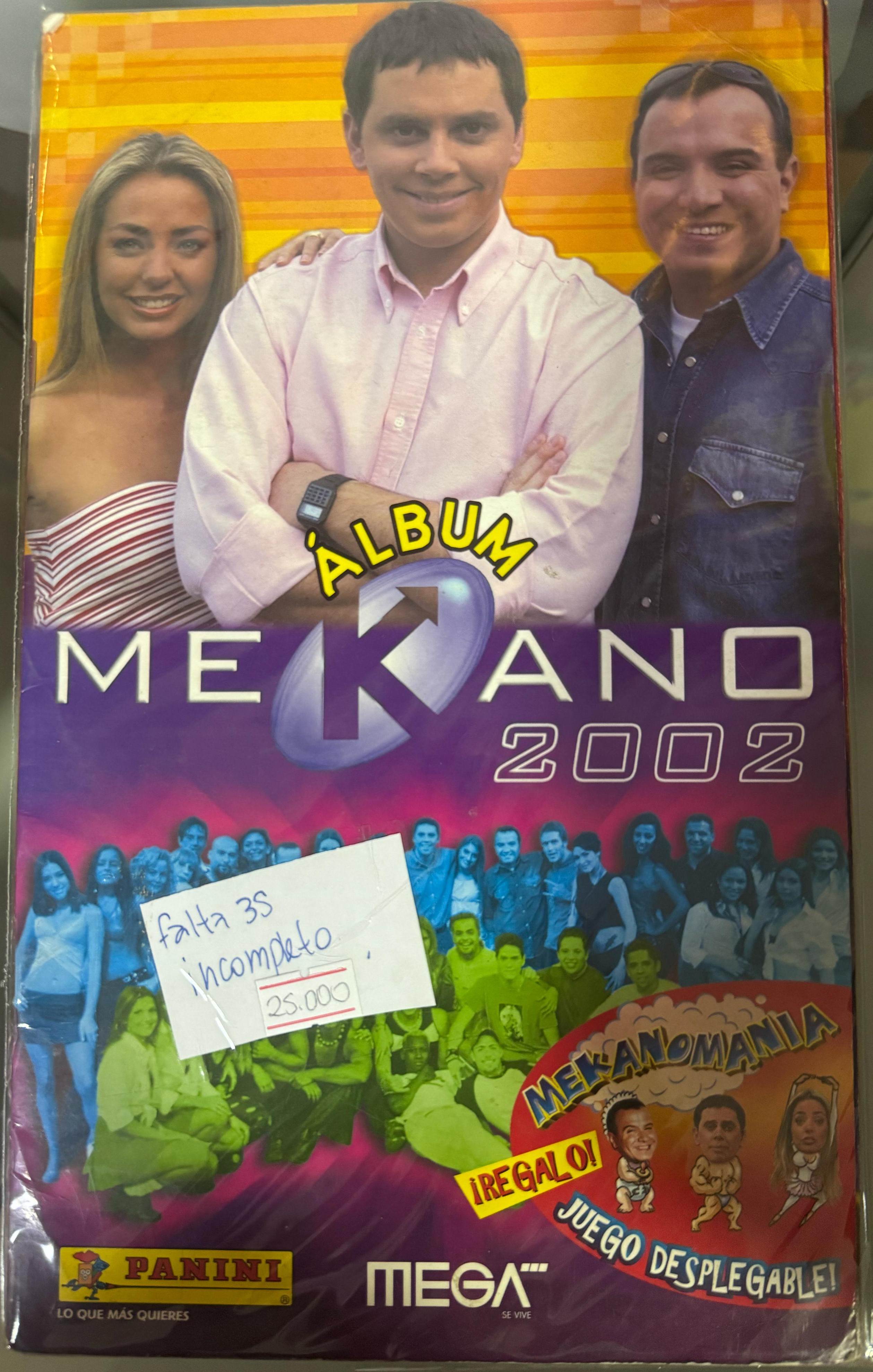 ALBUM MEKANO 2002 PANINI PEGADO (35 LAMINAS FALTANTES)
