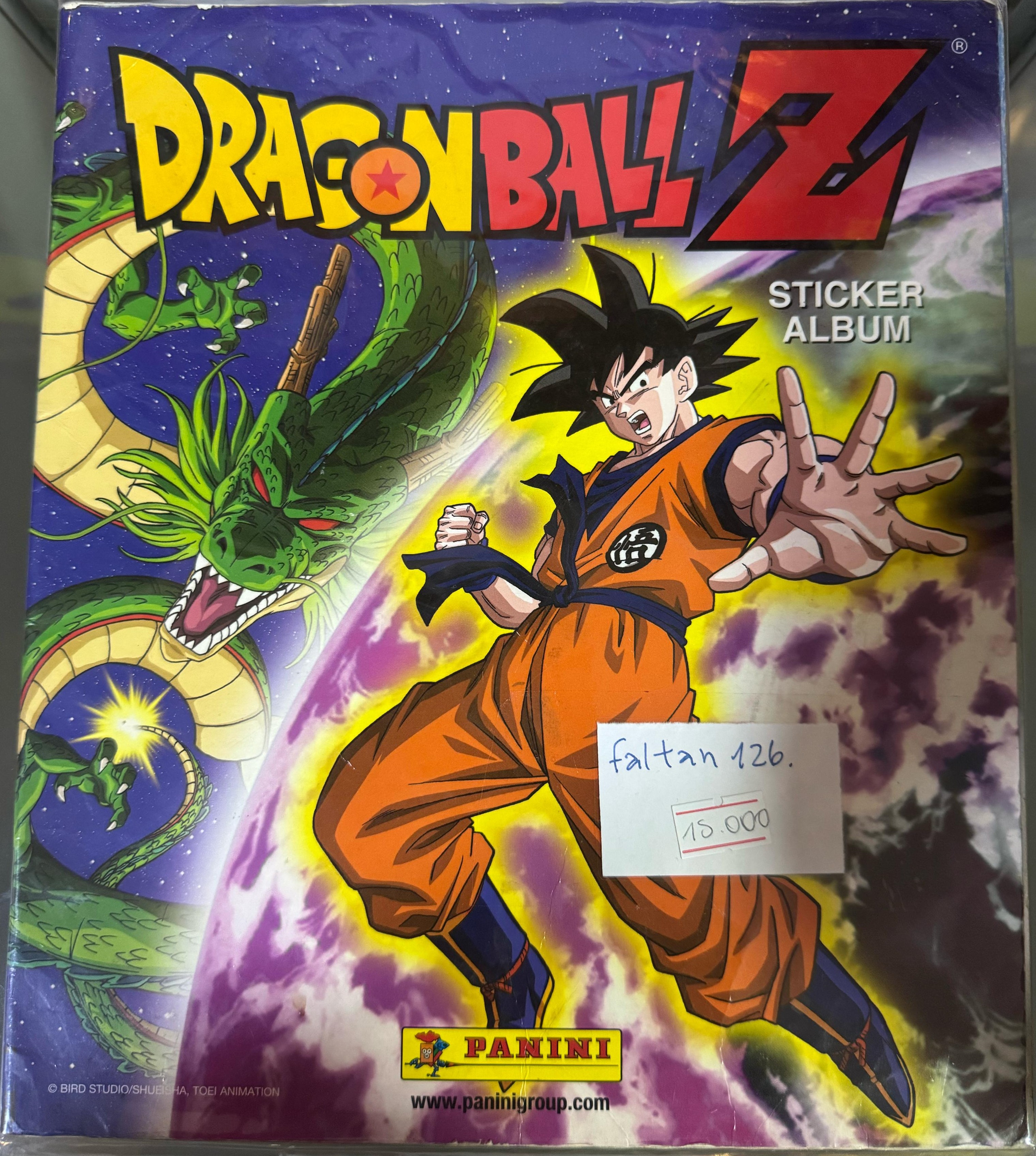 ALBUM DRAGON BALL Z PANINI DE EPOCA PEGADO (126 LAMINAS FALT