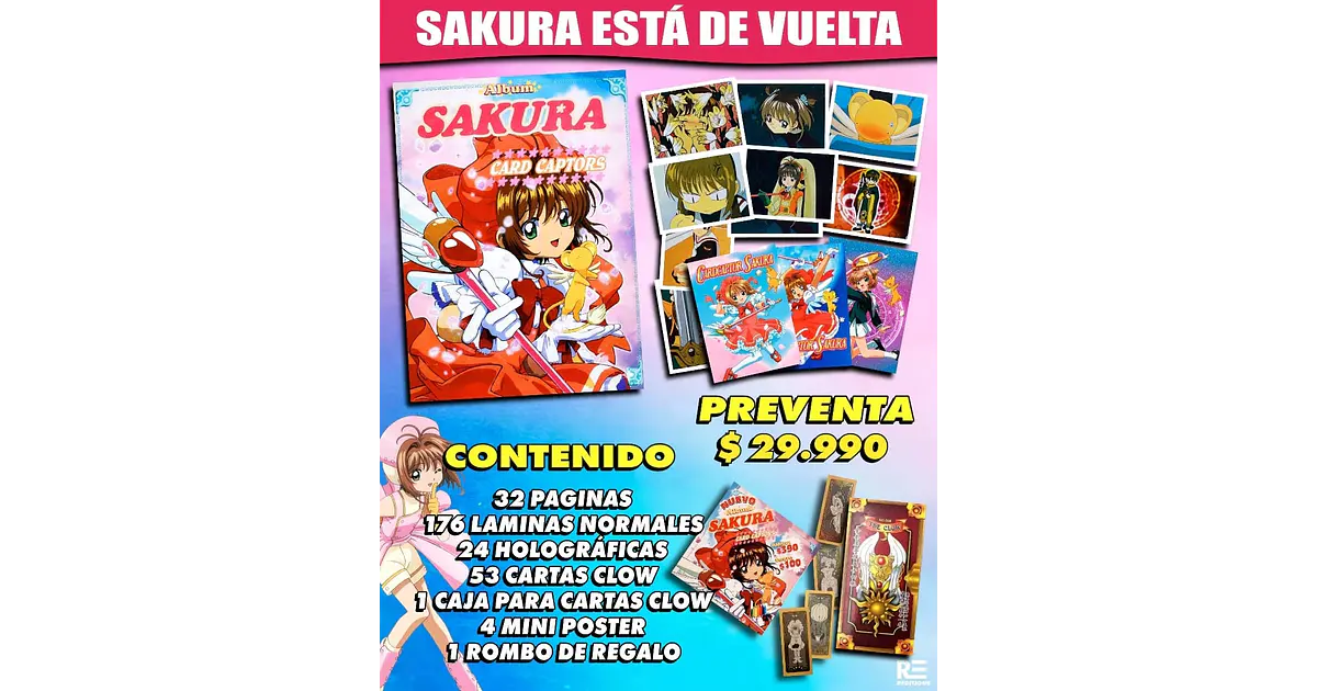 2DA PREVENTA ALBUM SAKURA 1 COMPLETO A PEGAR