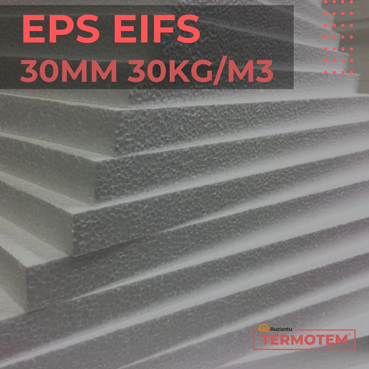 EPS - Poliestireno Expandido 30mm 30kg/m3 - Alta Densidad