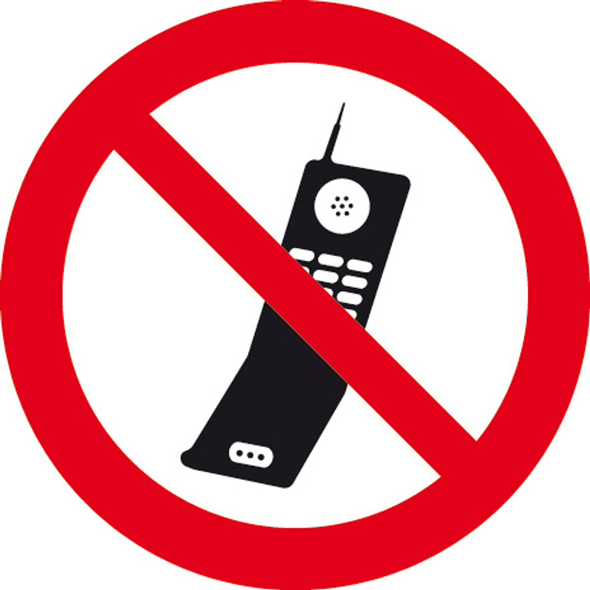 Pictogrammes d'interdiction - Téléphone portable interdit